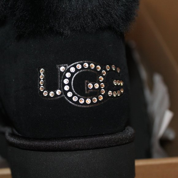 UGG | Shoes | Ugg Mini Bling Swarovski Crystal Suede Boots | Poshmark